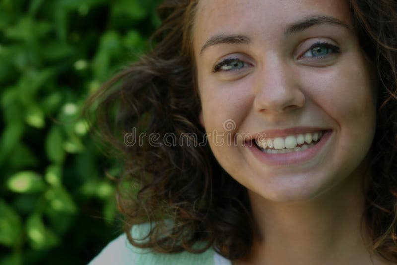 Amanda s smile stock image. Image of brunette, women, joyful - 244657