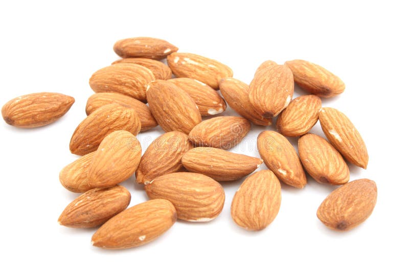Amandel stock afbeelding. Image of bruin, vers, zaden - 10569955