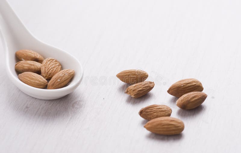 Amandelen stock foto. Image of amandelen, proteïne, amandel - 10427522