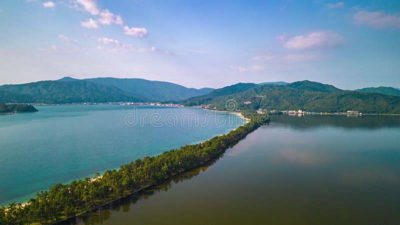 Amanohashidate, Kyoto, Japan with the Sandbar Stock Footage - Video of ...