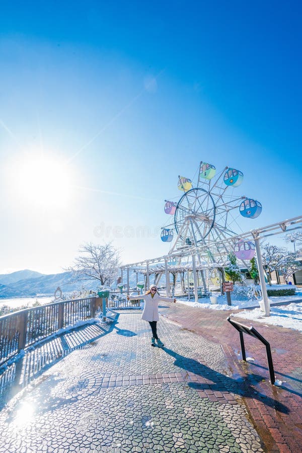 Amanohashidate-Brücke Zum Himmelsstandpunkt Im Winter Stockbild - Bild ...