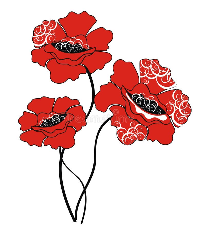 Amapola ilustración del vector. Ilustración de belleza - 17431447