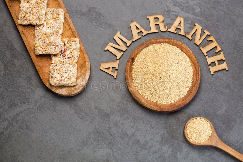 Amaranth Seeds and Bars - Amaranthus. Text Space Stock Image - Image of ...