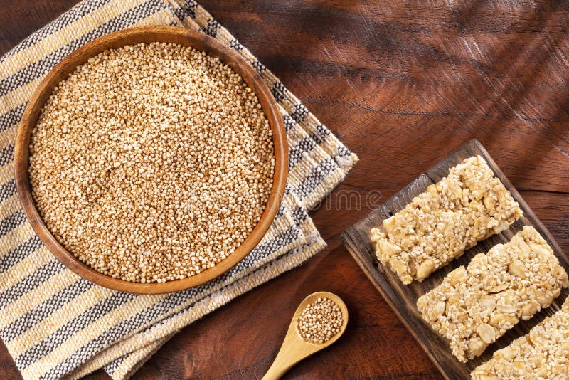 Popped Amaranth Grain and Bars - Amaranthus. Text Space Stock Image ...