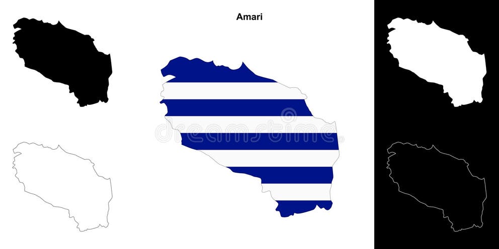 Amari outline map stock vector. Illustration of infographics - 379296323