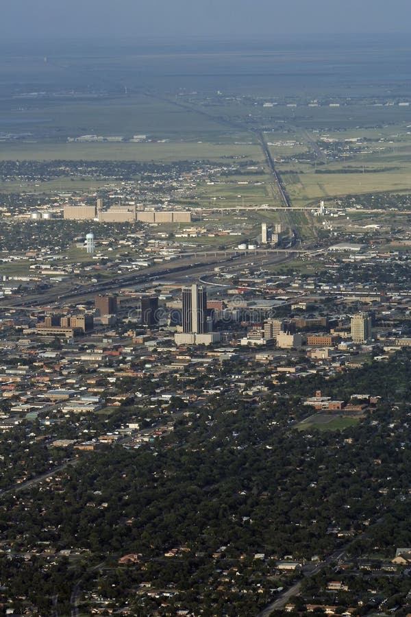 Aerial View of Amarillo, Texas Stock Image - Image of industry ...
