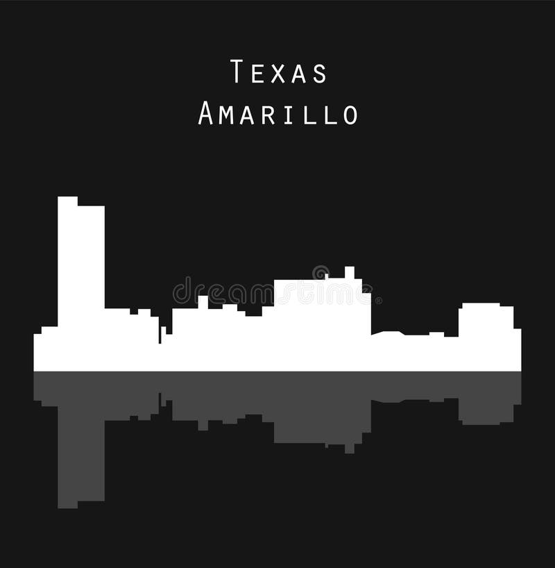 Amarillo - Cityscape with White Abstract Line Corner Curve Modern Style ...