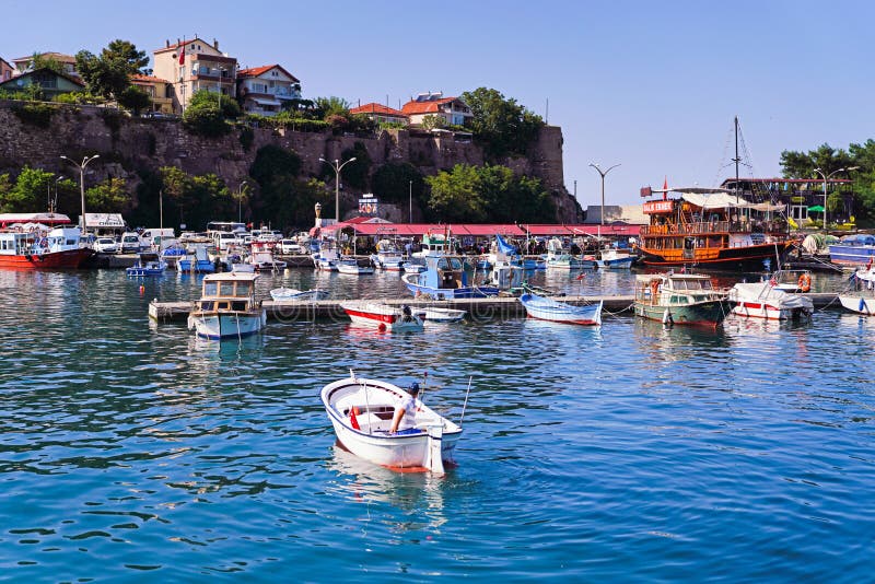 View Of Amasra City With Black Sea Horizon From Kuskalesi Stock Image ...