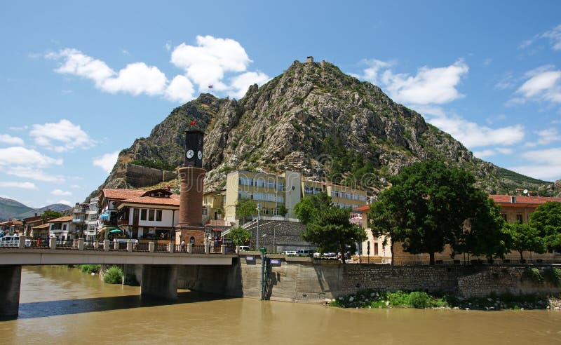 Amasya Castle - TURKEY stock photo. Image of hill, mountaineering ...