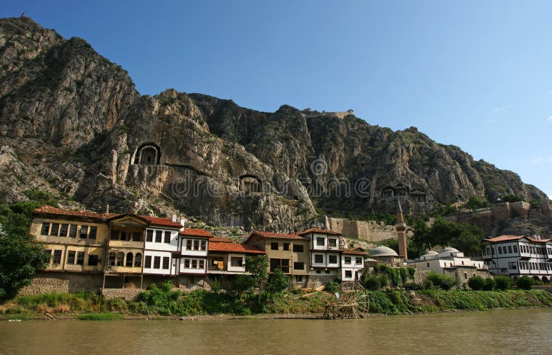 Amasya - TURKEY stock photo. Image of landmark, ruins - 265704986