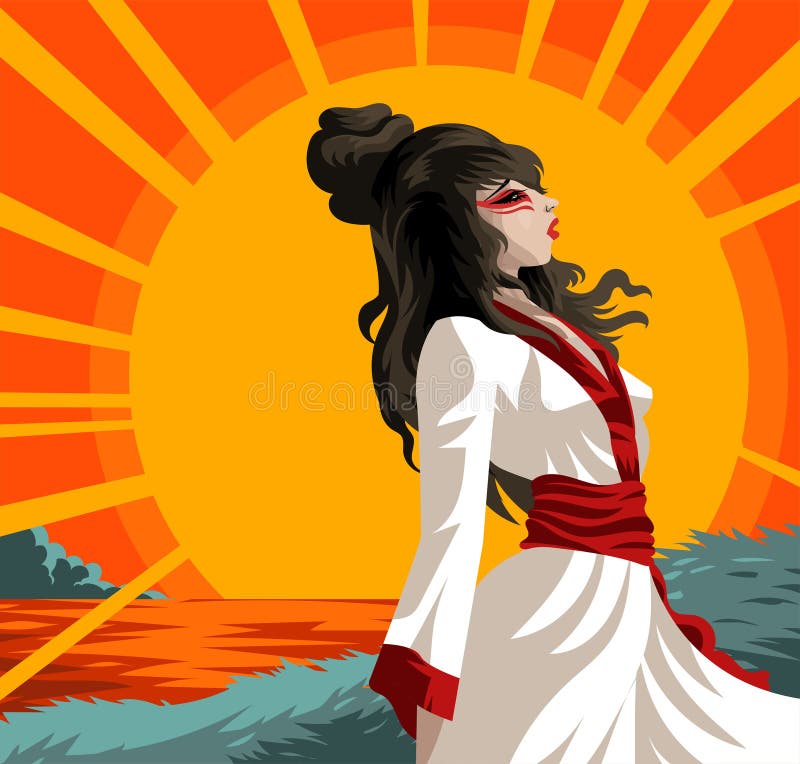 Amaterasu goddess stock vector. Illustration of screenshot - 394617900