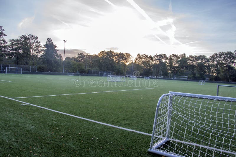 Amateur Soccer Field in the Morning at Amsterdam the Netherlands 2018 ...