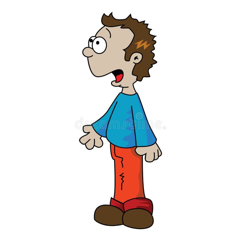 Amazed boy stock vector. Illustration of cartoon, expression - 20182244