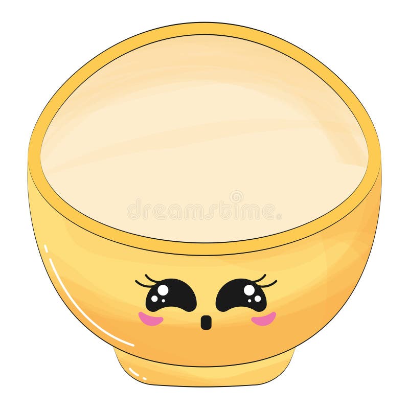 Amazed Empty Food Bowl Character Cartoon Vector Stock Illustration ...