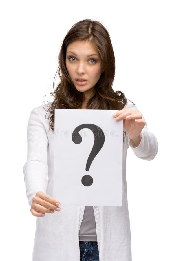 Amazed Woman Handing Question Mark Stock Photos - Free & Royalty-Free ...