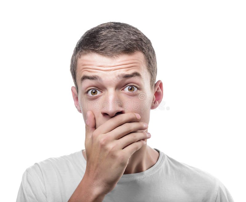 Portrait of amazed man stock photo. Image of people, feeling - 53720018