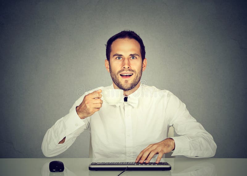 Crazy Looking Nerdy Man Typing on Keyboard Stock Image - Image of ... Crazy Looking Nerdy Man Typing on Keyboard Stock Image - Image of ...