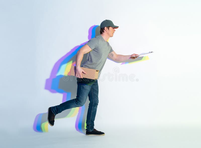 Running Delivery Postman Stock Photos - Free & Royalty-Free Stock ...