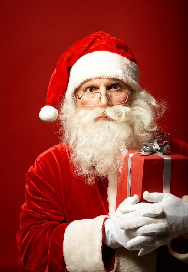 Amazed Santa stock photo. Image of gloved, emotion, knot - 59758224