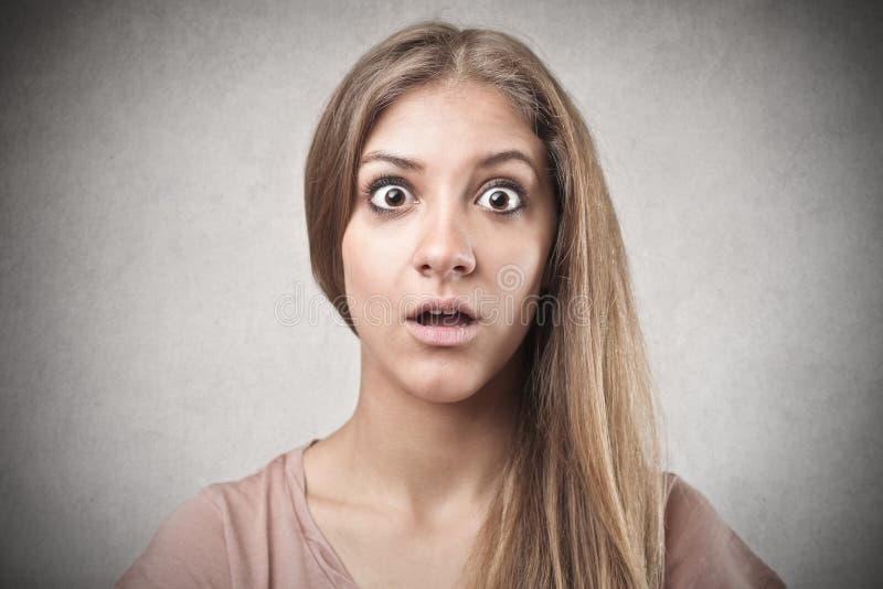 Amazed young woman stock image. Image of opportunity - 32890207