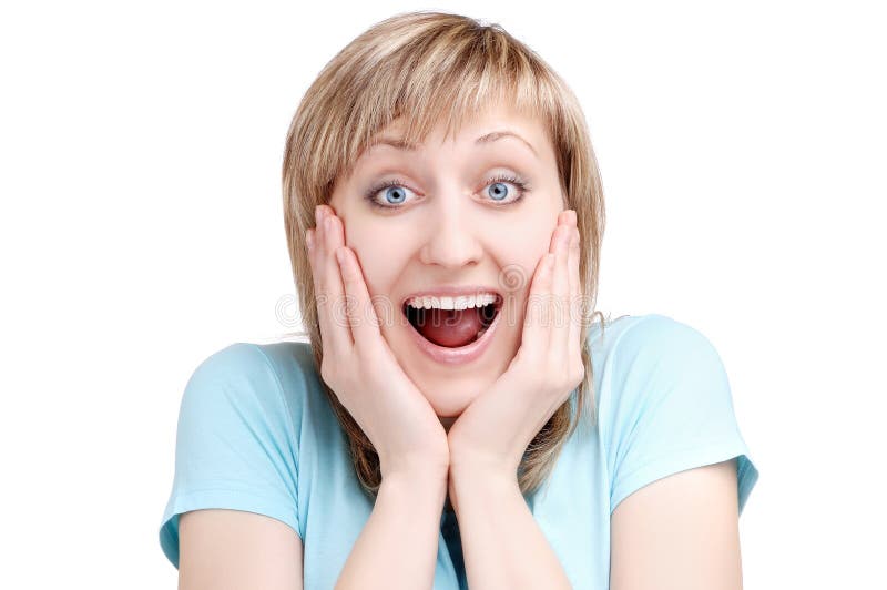 Amazement expression stock image. Image of positive, isolated - 18628543