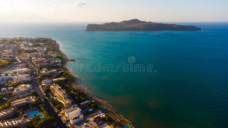 Amazing Aerial View of Island on Crete, Greece. Stock Photo - Image of ...
