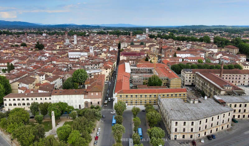 Amazing Aerial View of Lucca, Tuscany Stock Image - Image of europe ...