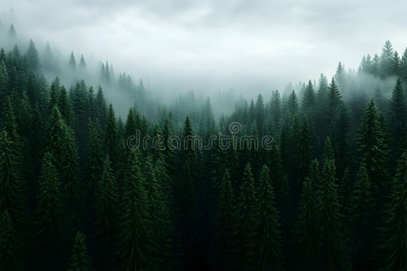Amazing Aerial View of a Pine Trees Forest Like an Abstract Pattern ...