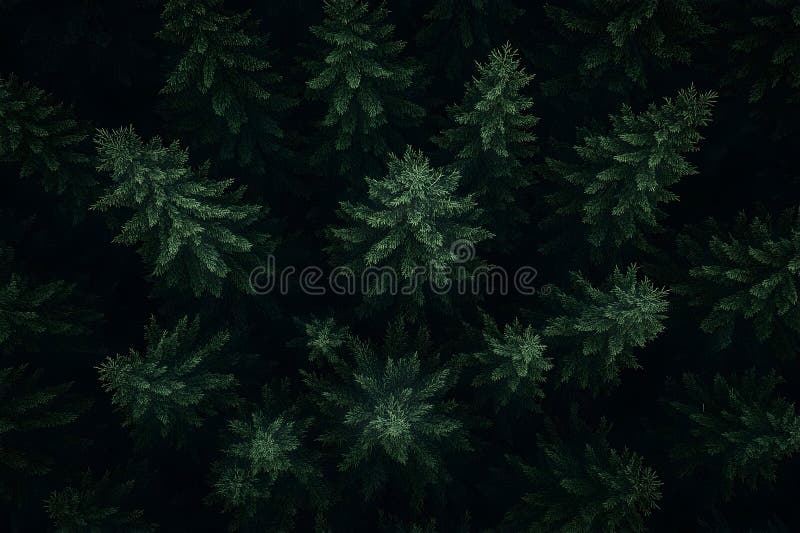 Amazing Aerial View of a Pine Trees Forest Like an Abstract Pattern ...