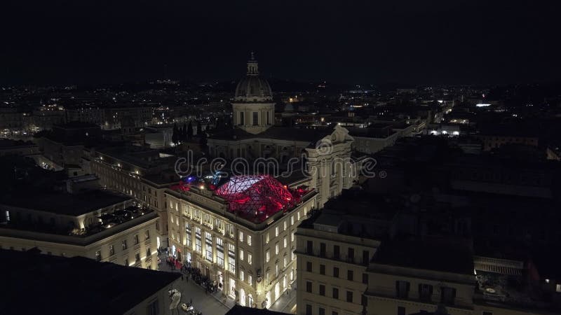 Amazing Aerial View of Rome Center Stock Video - Video of church ...