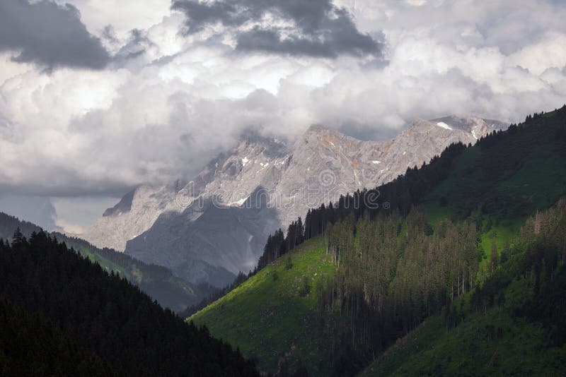 Amazing Alpine Scenery from Berwang, Austria. Stock Photo - Image of ...