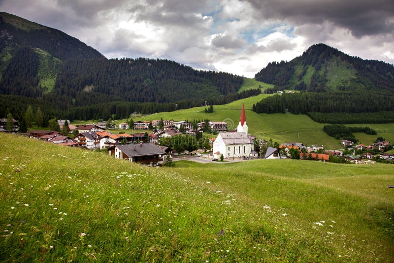 Amazing Alpine Scenery from Berwang, Austria. Stock Image - Image of ...