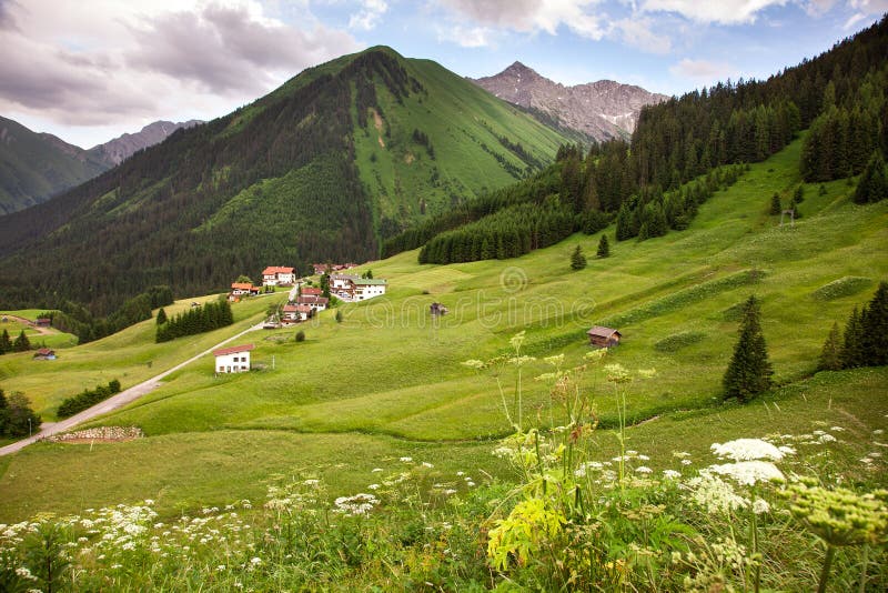 Amazing Alpine Scenery from Berwang, Austria. Stock Image - Image of ...