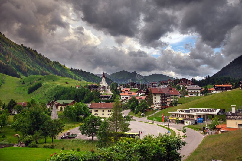 Amazing Alpine Scenery from Berwang, Austria. Stock Image - Image of ...