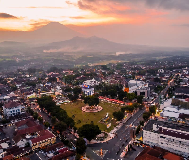 Amazing Alun Alun Magelang Drone View Stock Image - Image of drone ...