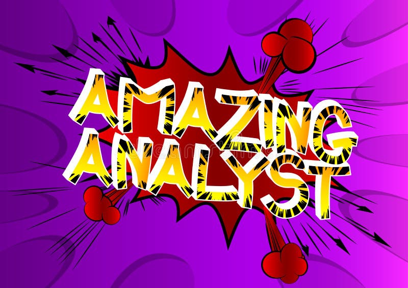 Amazing Analyst Comic Book Style Words. Stock Vector - Illustration of ...