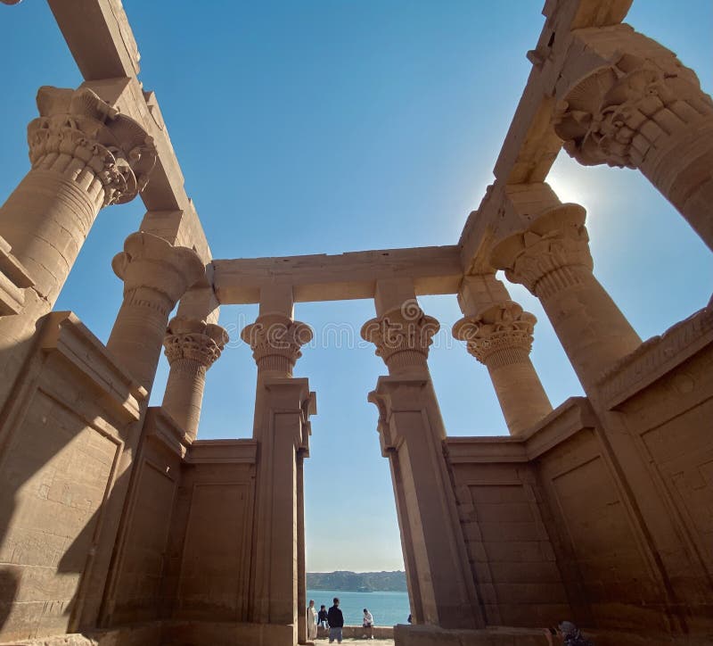 Amazing Ancient Egyptian Temple in Daylight Editorial Stock Image ...