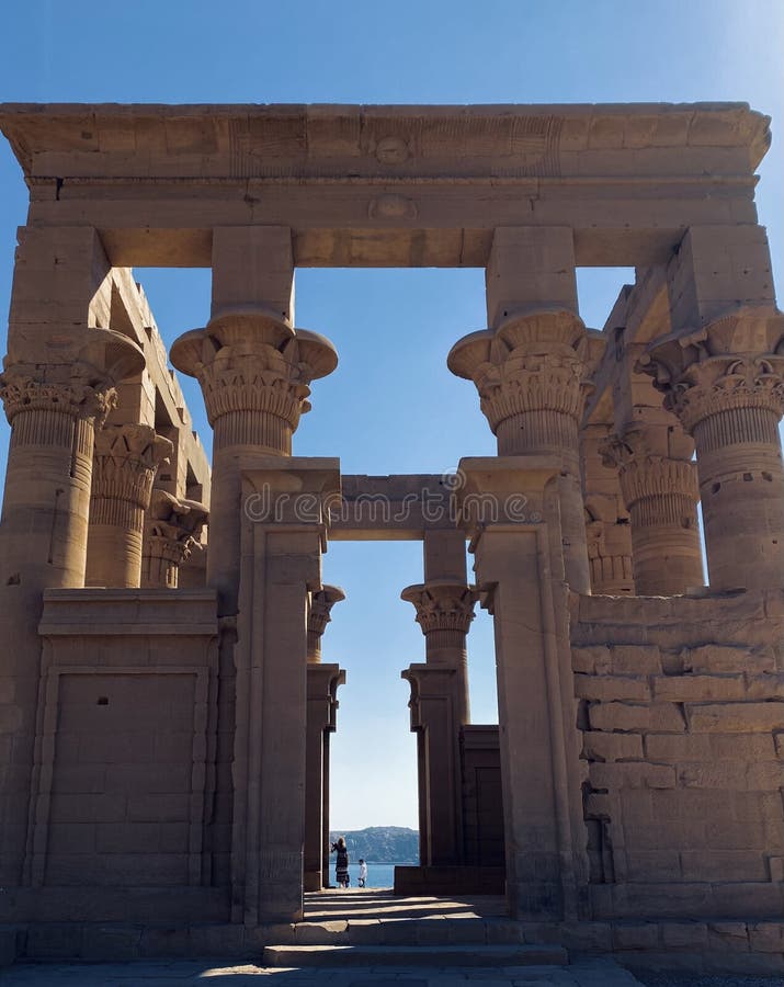 Amazing Ancient Egyptian Temple in Daylight Editorial Stock Image ...
