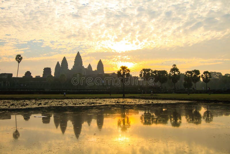 Amazing Angkor Wat stock image. Image of architecture - 50135537