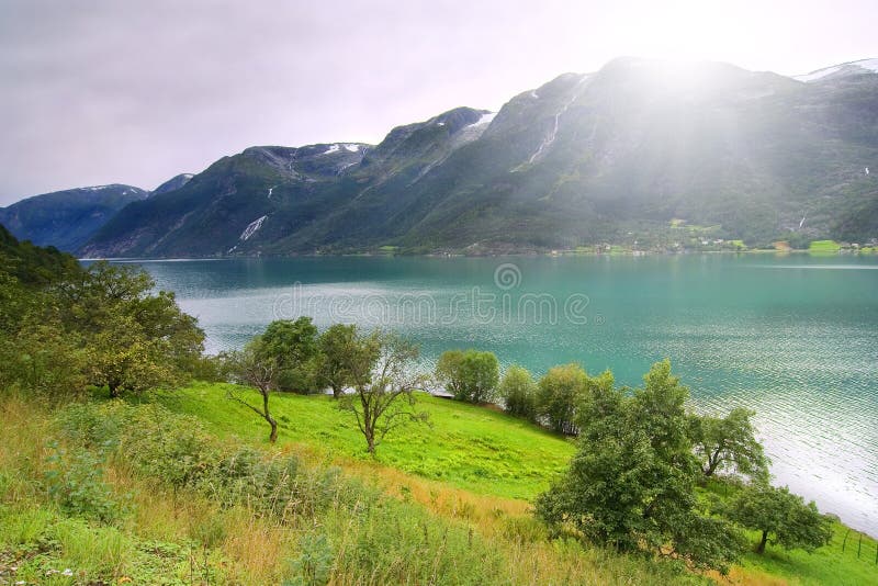 Amazing Arctic Glacier River in Mountains Stock Image - Image of health ...