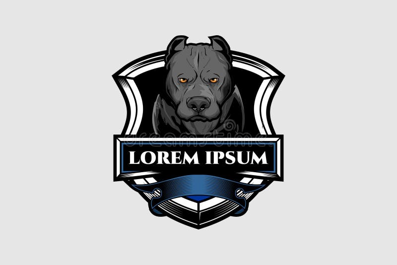 Pitbull Dog Vector Image Badge Logo Design Template Stock Vector ...