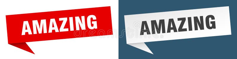 Amazing Banner. Amazing Speech Bubble Label Set Stock Vector ...