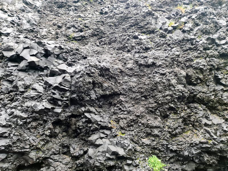 Amazing Basalt Rock Structures at Endless Black Beach of Iceland Stock ...