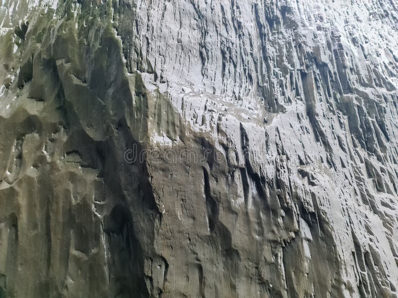 Amazing Basalt Rock Structures at Endless Black Beach of Iceland Stock ...