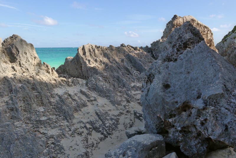 Amazing Beach and Quiet in Mexico Stock Image - Image of rocks, quiet ...