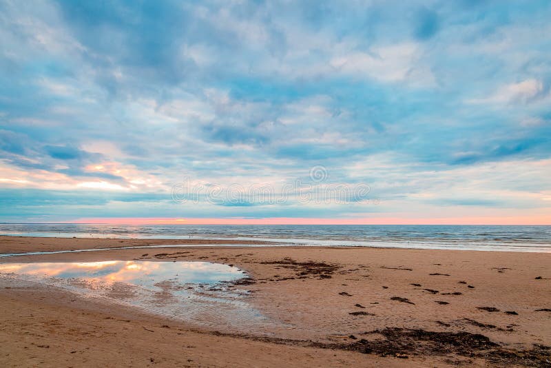 Amazing Beach View, Baltic Sea Stock Image - Image of seascape, cloud ...