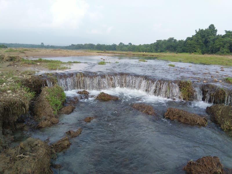 The 68-level Waterfall in the Small Seven-hole Scenic Area Stock Image ...