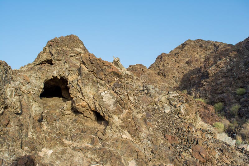 Amazing Beautiful Rocky Mountains Landscape View with Small Cave Stock ...