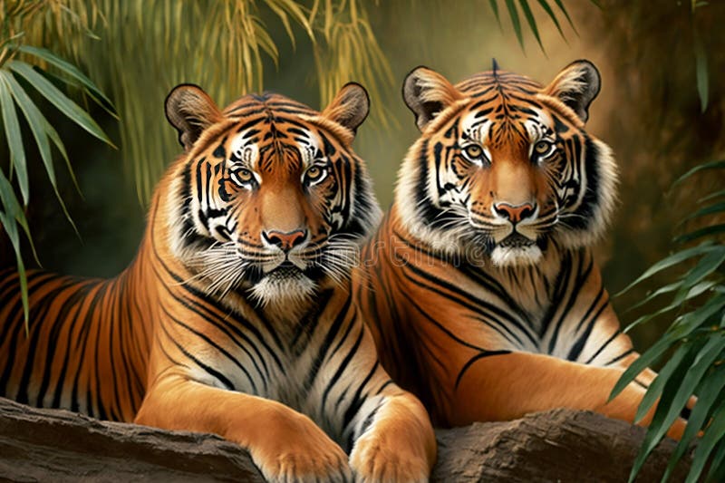Amazing Bengal Tigers in the Wild. Generative AI Stock Photo - Image of ...
