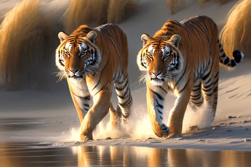Amazing Bengal Tigers in the Wild. Generative AI Stock Image - Image of ...
